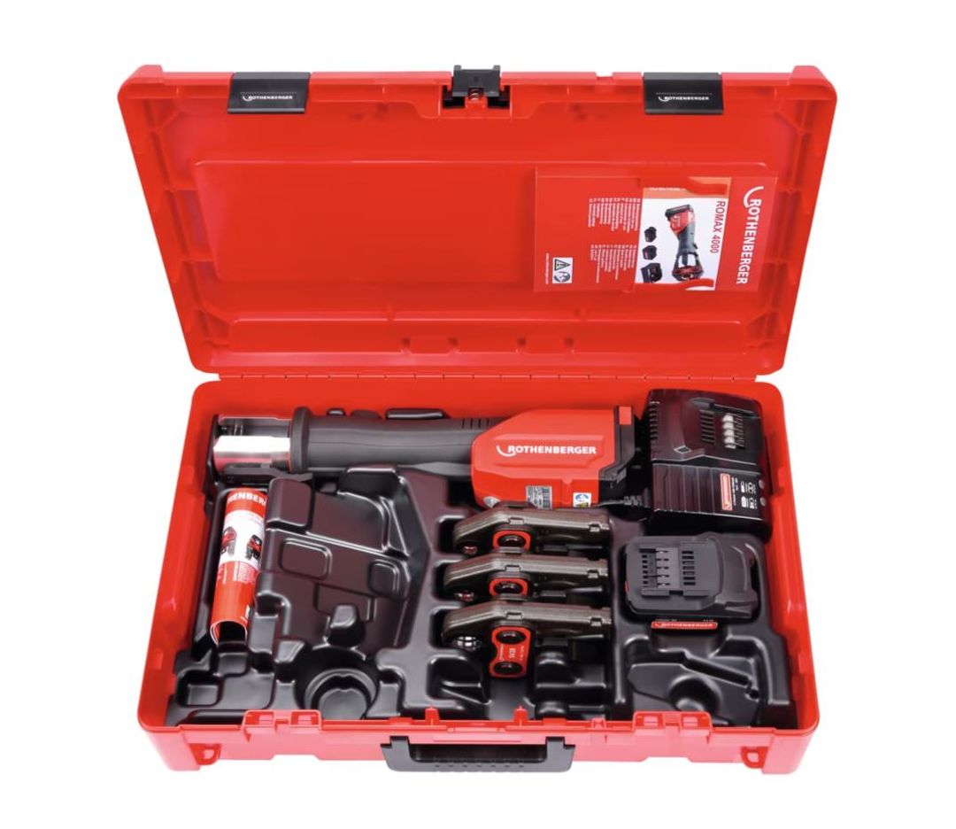 Rothenberger persmachine ROMAX 4000 set met persbekken SV 15-22-28 mm ...