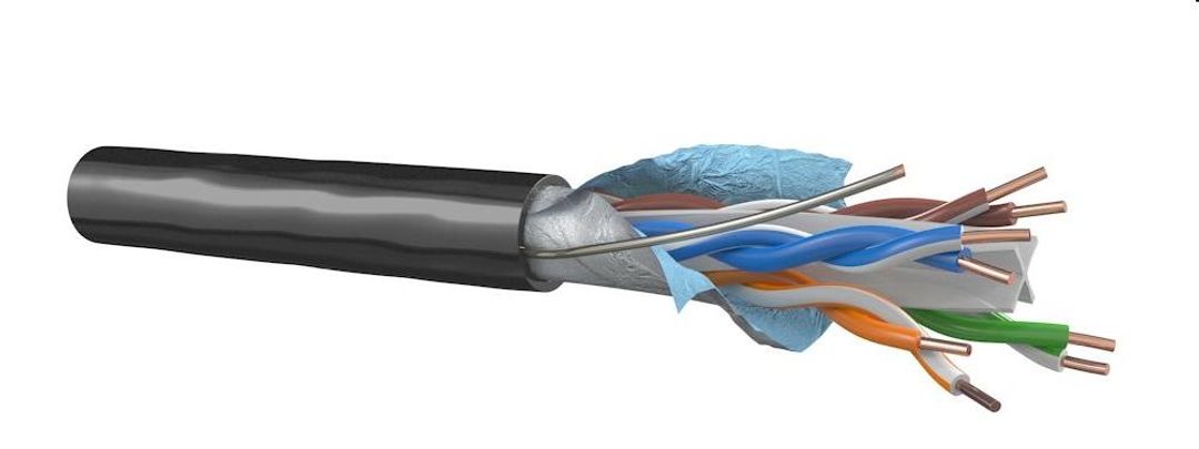 Dynamic datakabel FTP Cat 6 - 4X2XAWG23/1 - PE (voor buiten) - per ...